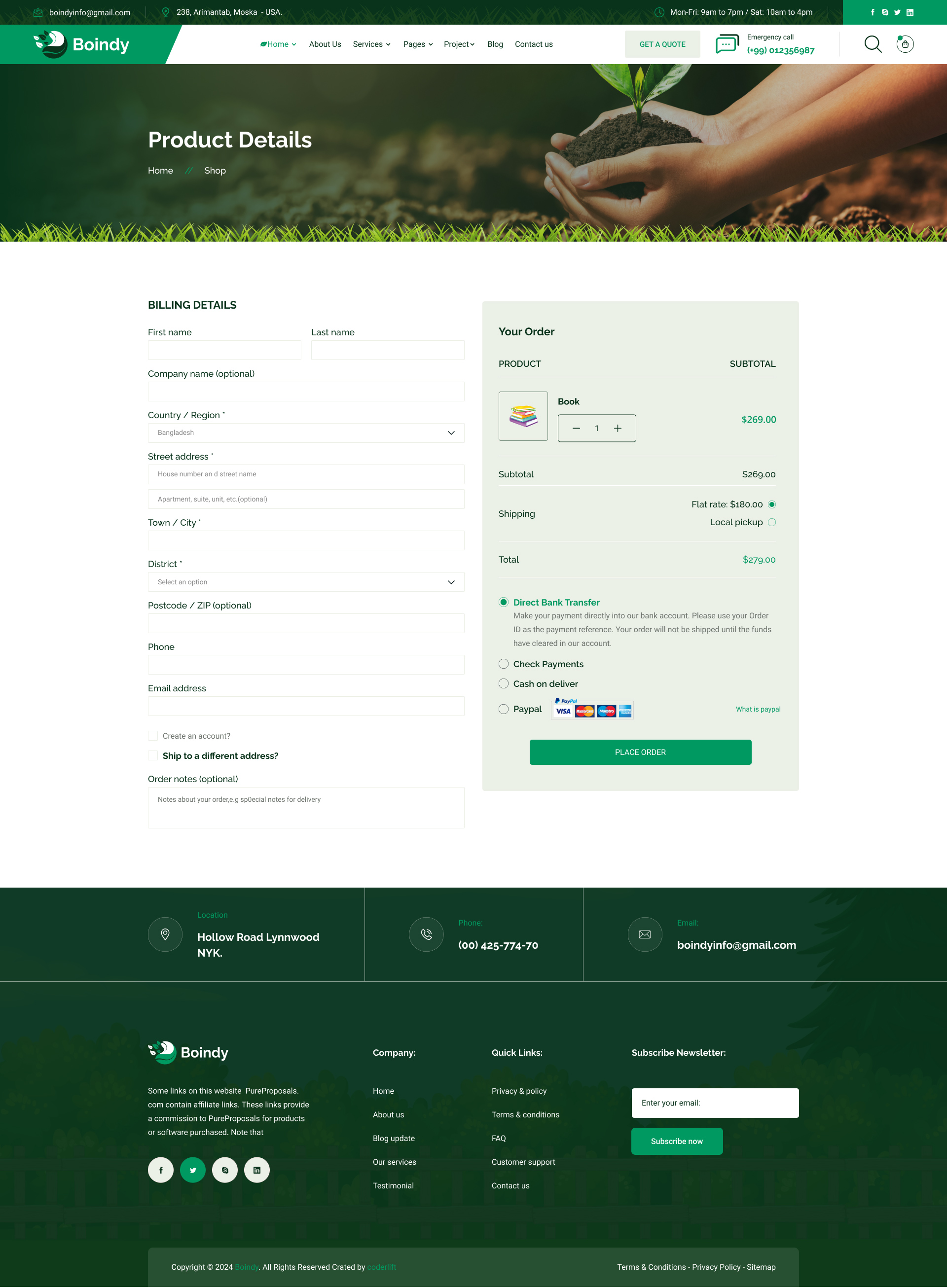 Boindy - Gardening and Landscaping Figma UI Template by spellthemes