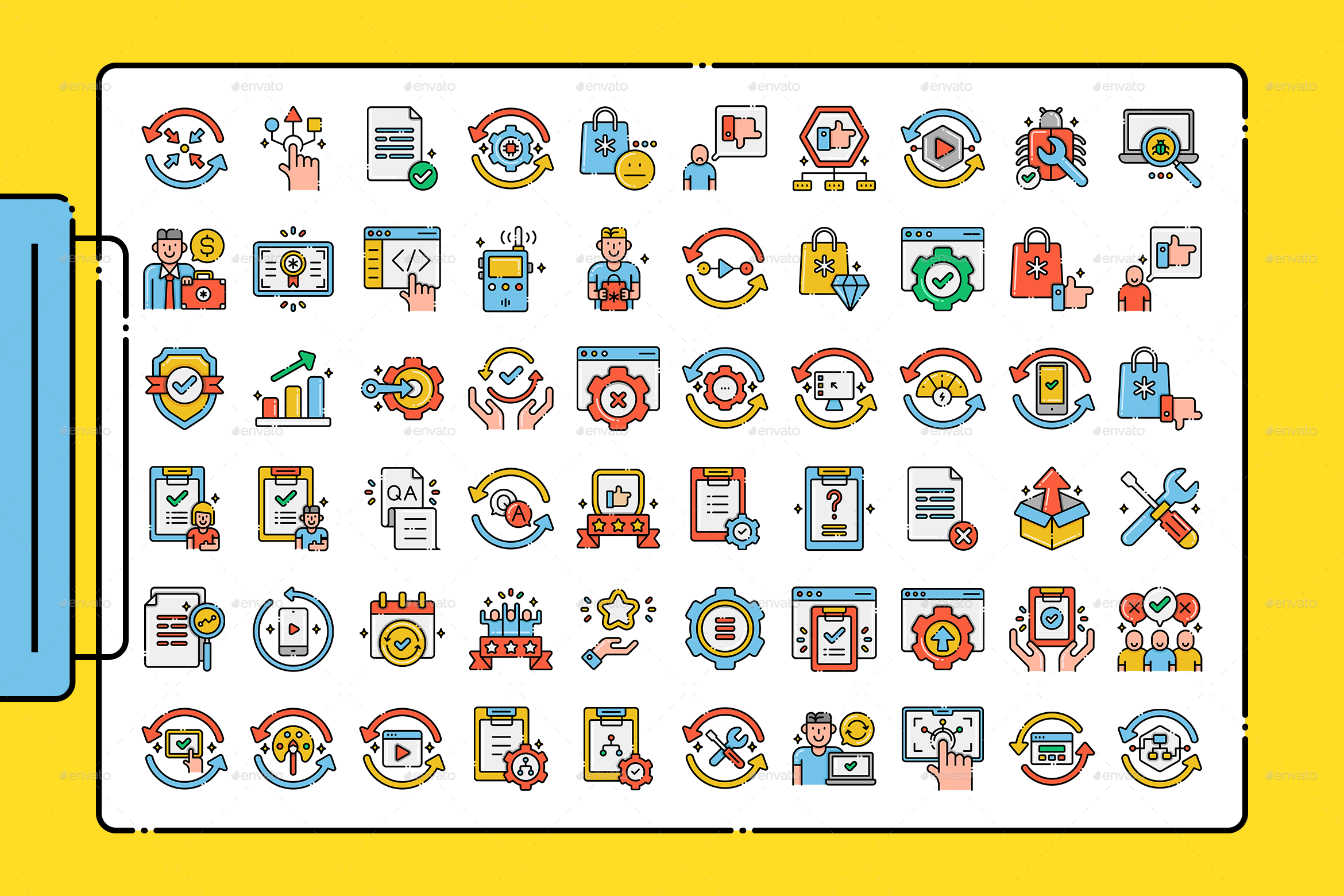 60 Quality Assurance Icons | Aesthetic Series, Icons | GraphicRiver