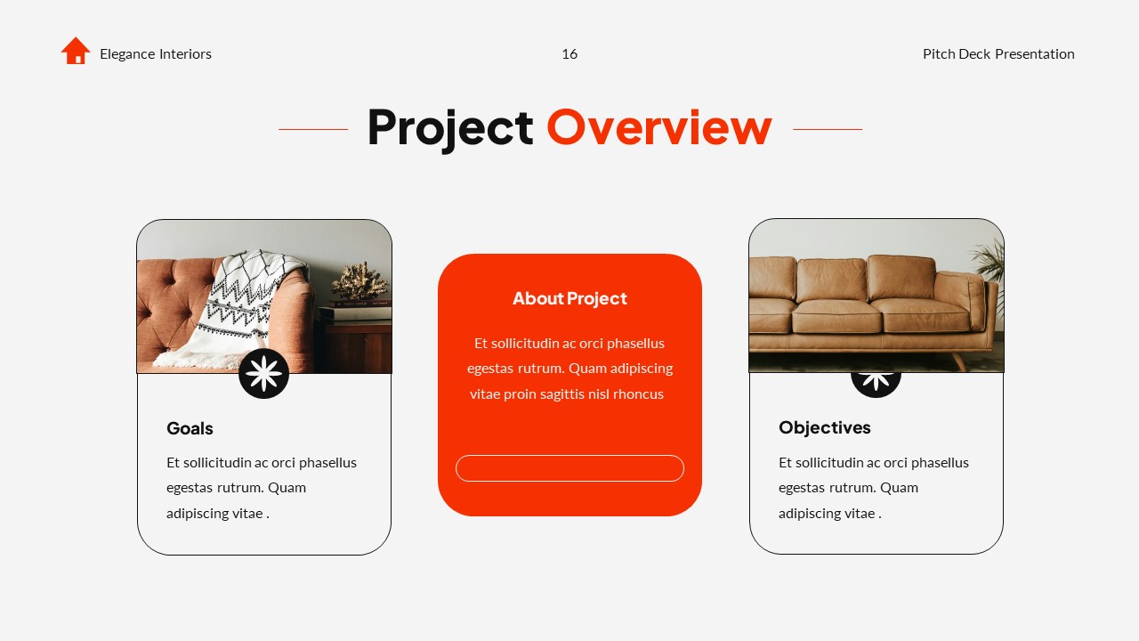 White Orange Modern Minimalist Simple Interior Design Pitch Deck ...