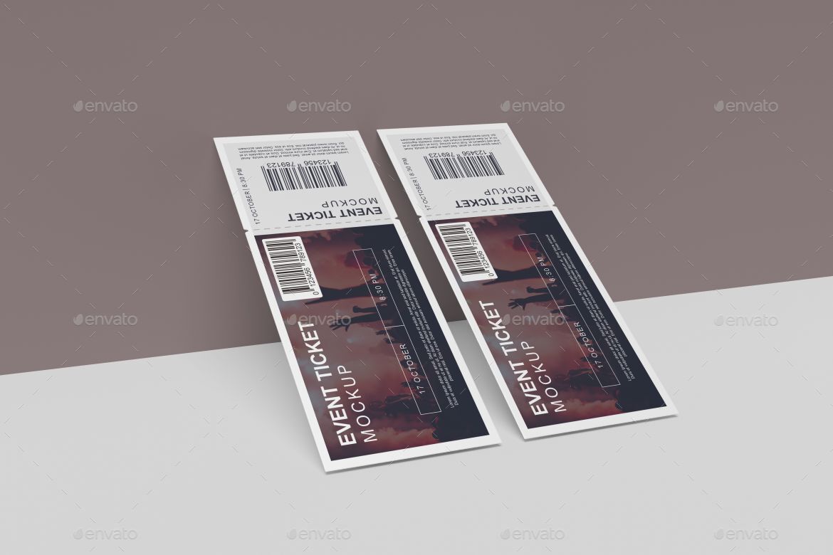 Event Ticket Mockup, Graphics | GraphicRiver