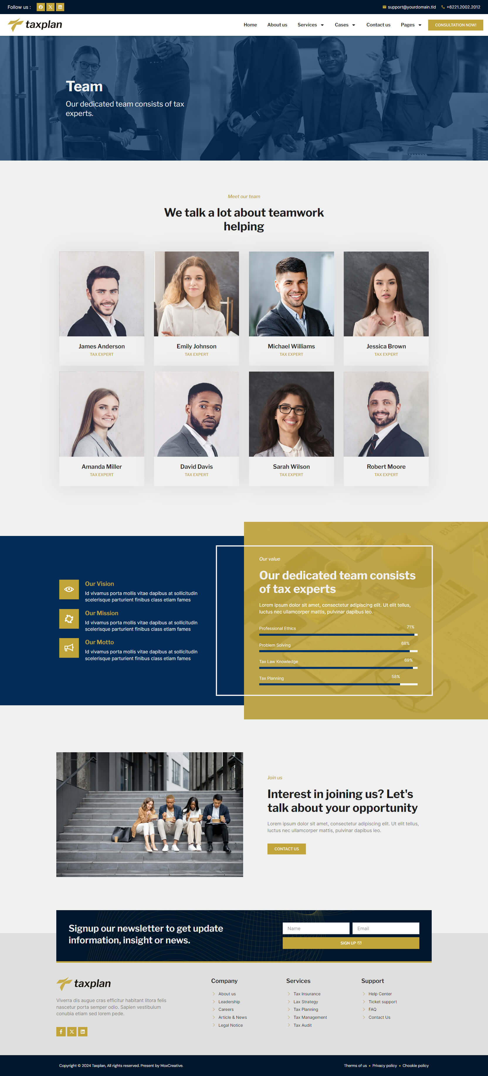 TaxPlan - Tax Advisor & Financial Consulting Elementor Pro Template Kit ...