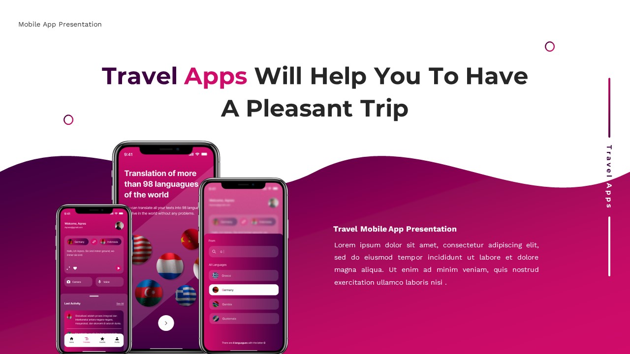 Travel Apps - Mobile App Powerpoint Templates, Presentation Templates
