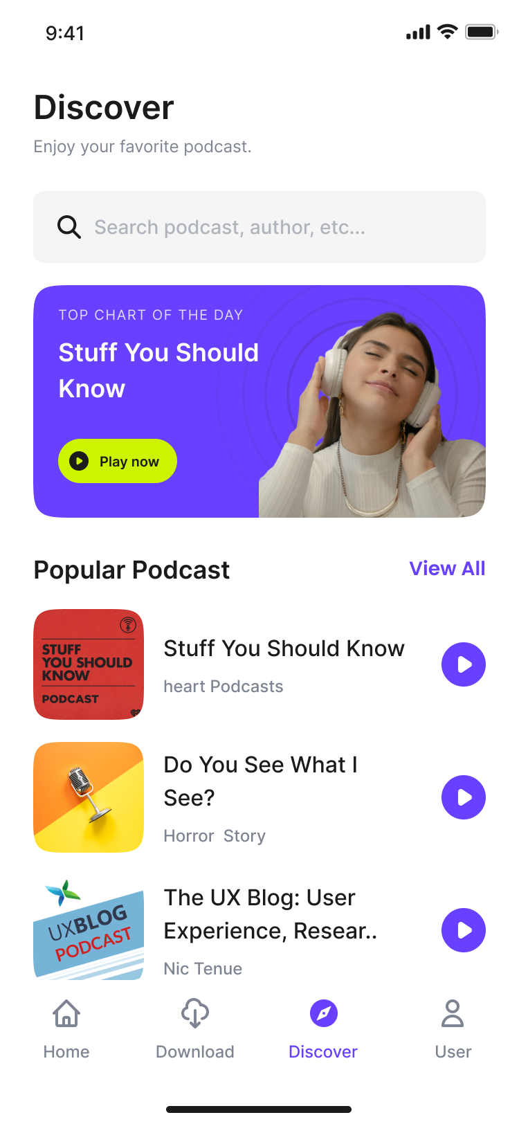 Corecast - Podcast App React Native CLI Ui Kit by JsmThemes | CodeCanyon