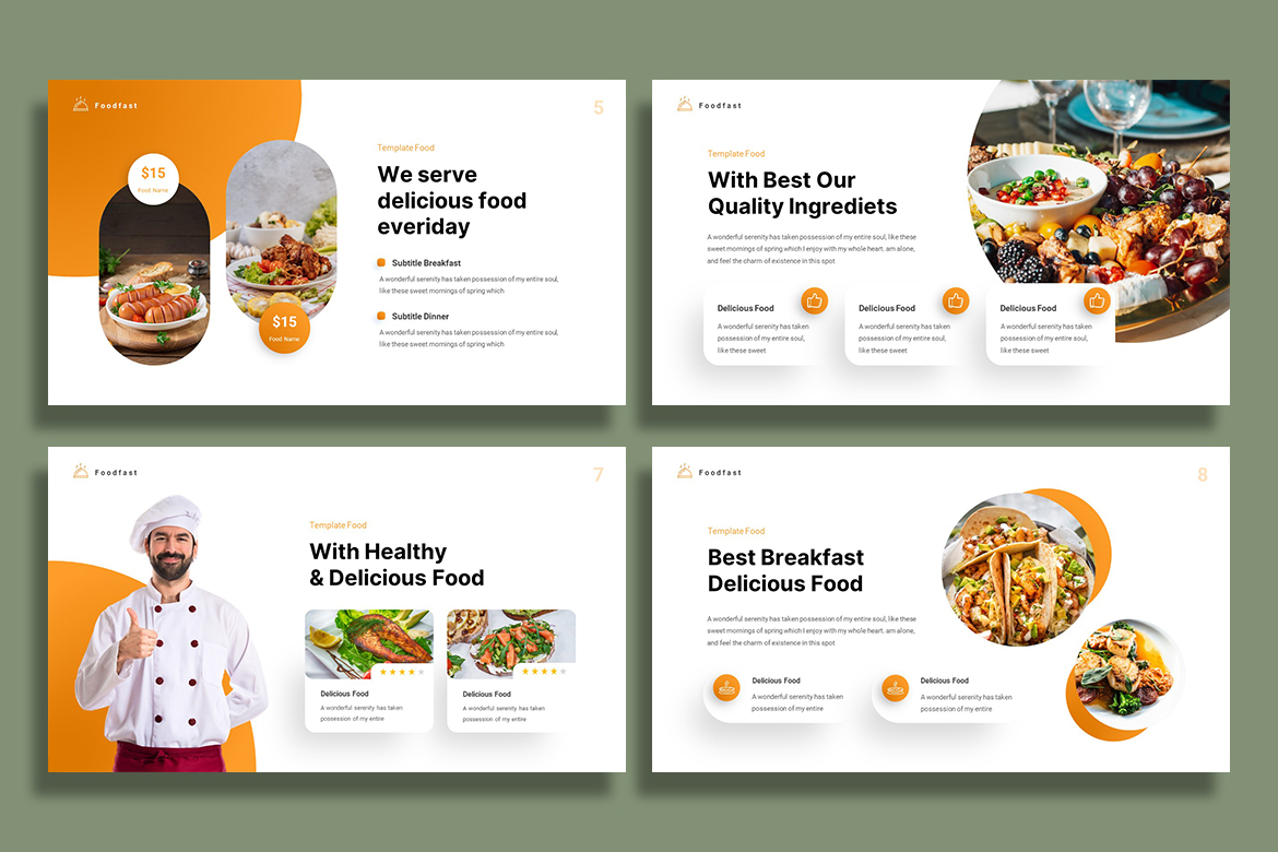 Foodfast - Food PowerPoint Template, Presentation Templates | GraphicRiver