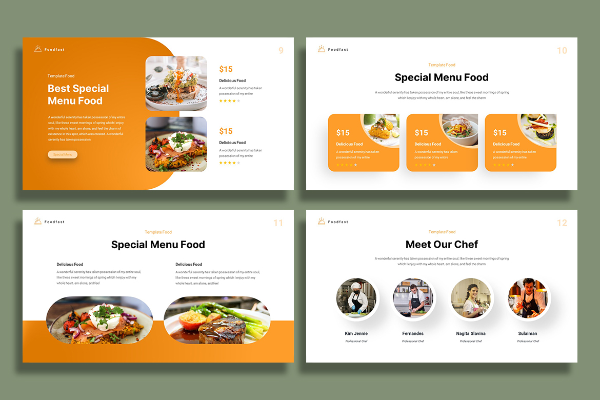 Foodfast - Food PowerPoint Template, Presentation Templates | GraphicRiver