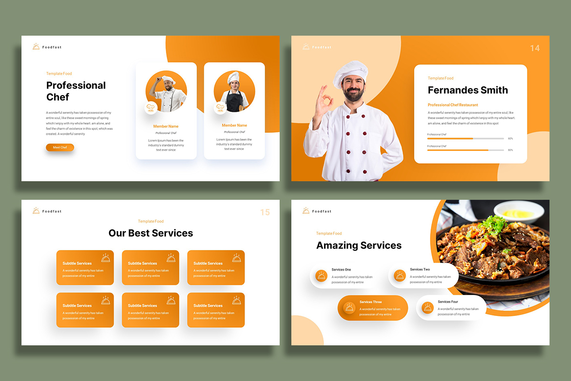 Foodfast - Food PowerPoint Template, Presentation Templates | GraphicRiver