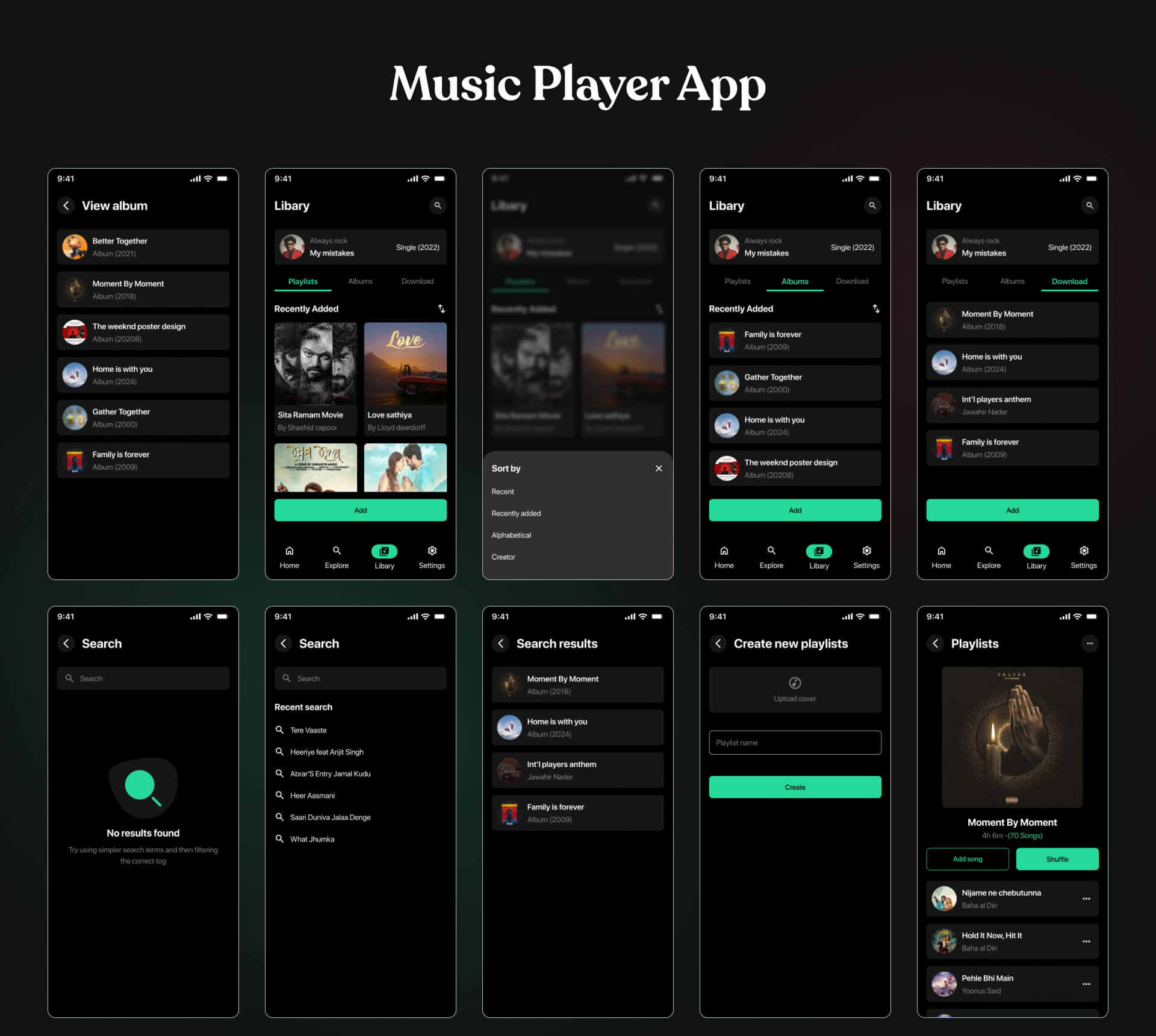 GrooveTune UI Template | Music player app in Flutter | Tunetunic App template by fluttersapp