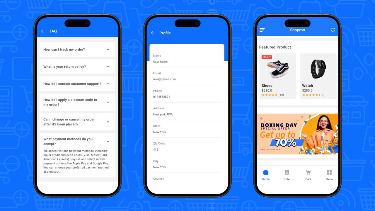 ShopRon - Flutter eCommerce UI Kit by avrsoft24 | CodeCanyon