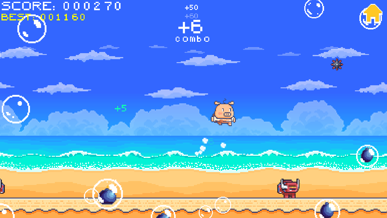 Pig Bubble Jumping by andercodes | CodeCanyon