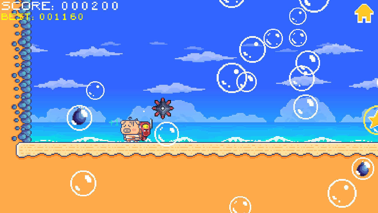 Pig Bubble Jumping by andercodes | CodeCanyon