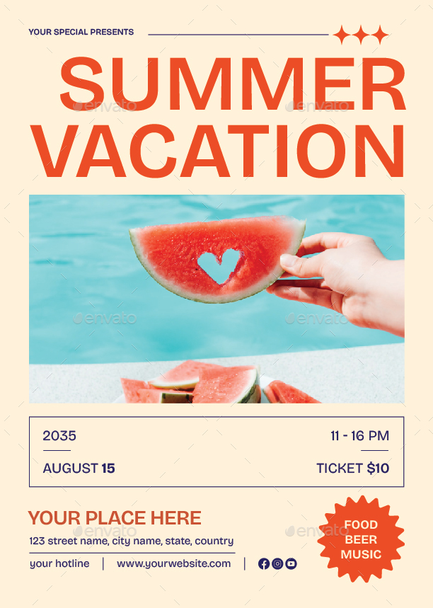 Summer Vacation Flyer, Print Templates | GraphicRiver