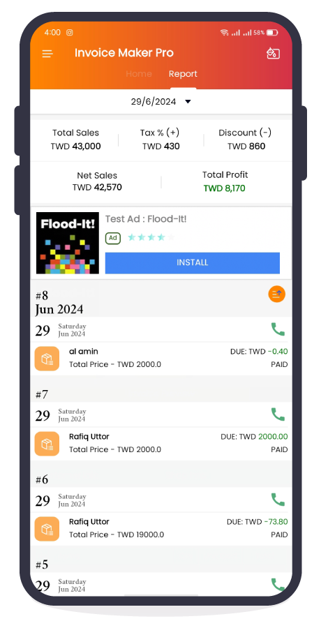 Quick Invoice Generator - Billing Manager, Simple Invoice Generator by ...
