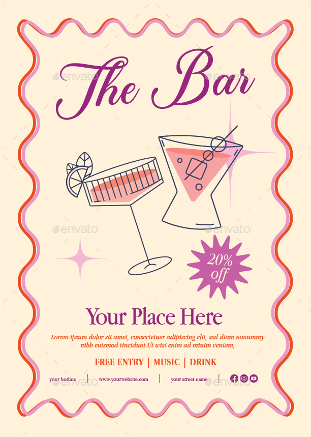 Cocktail Party Flyer, Print Templates | GraphicRiver