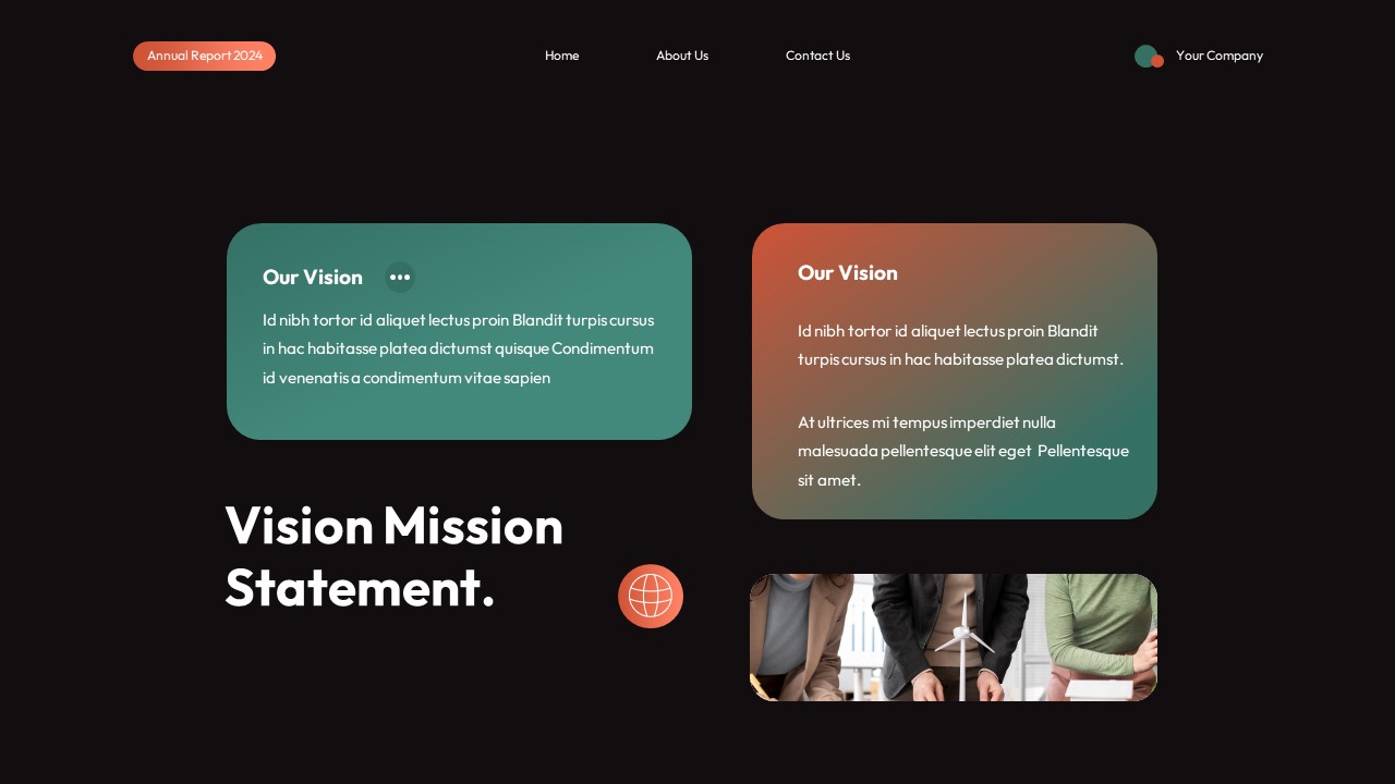 Black Green Orange Ui Ux Annual Report Presentation, Presentation Templates