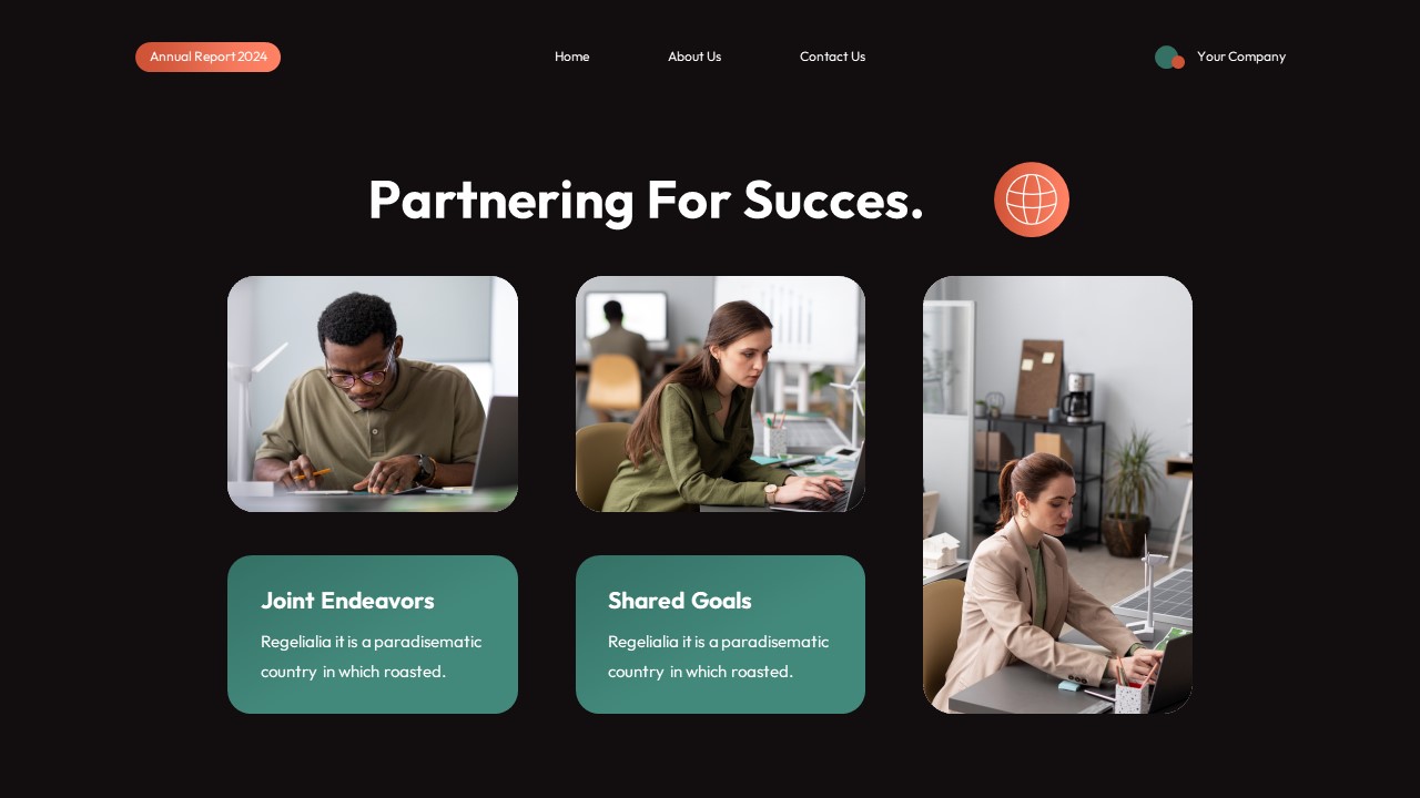 Black Green Orange Ui Ux Annual Report Presentation, Presentation Templates