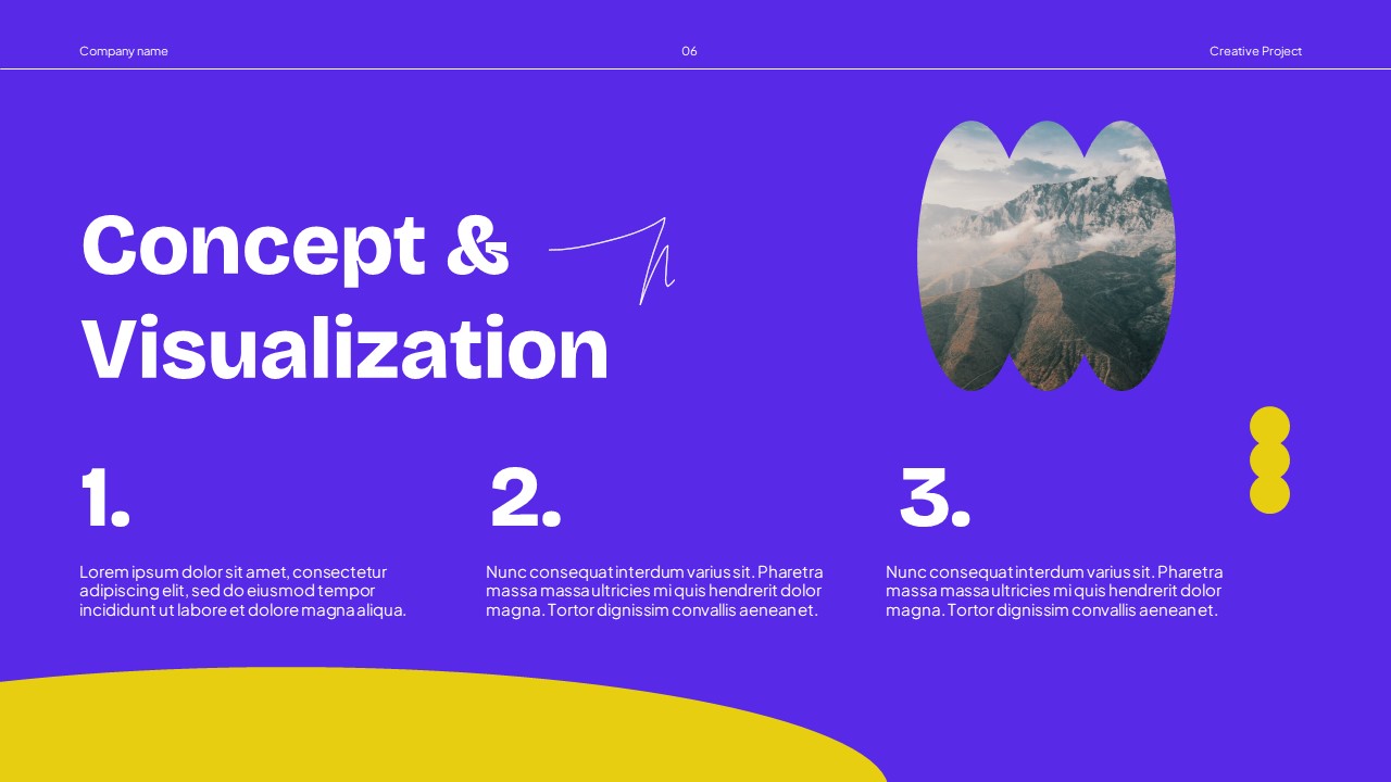 Blue Yellow Geometric Creative Project Presentation, Presentation Templates