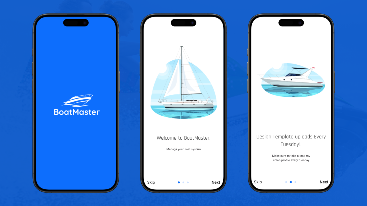 BoatMaster - Boat Management Flutter Mobile App UI Kit by avrsoft24