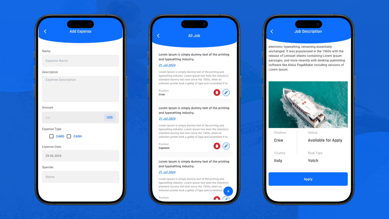 BoatMaster - Boat Management Flutter Mobile App UI Kit by avrsoft24