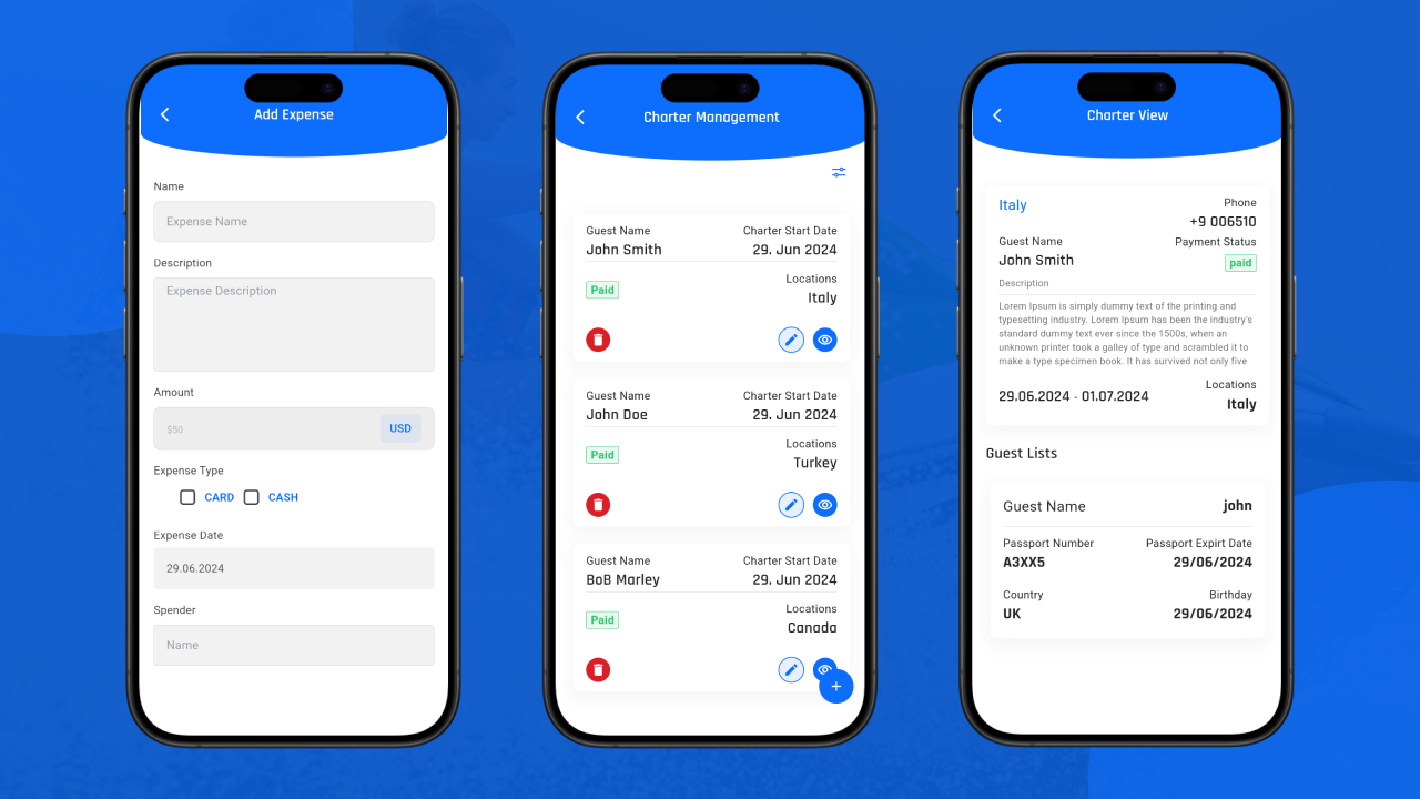BoatMaster - Boat Management Flutter Mobile App UI Kit by avrsoft24