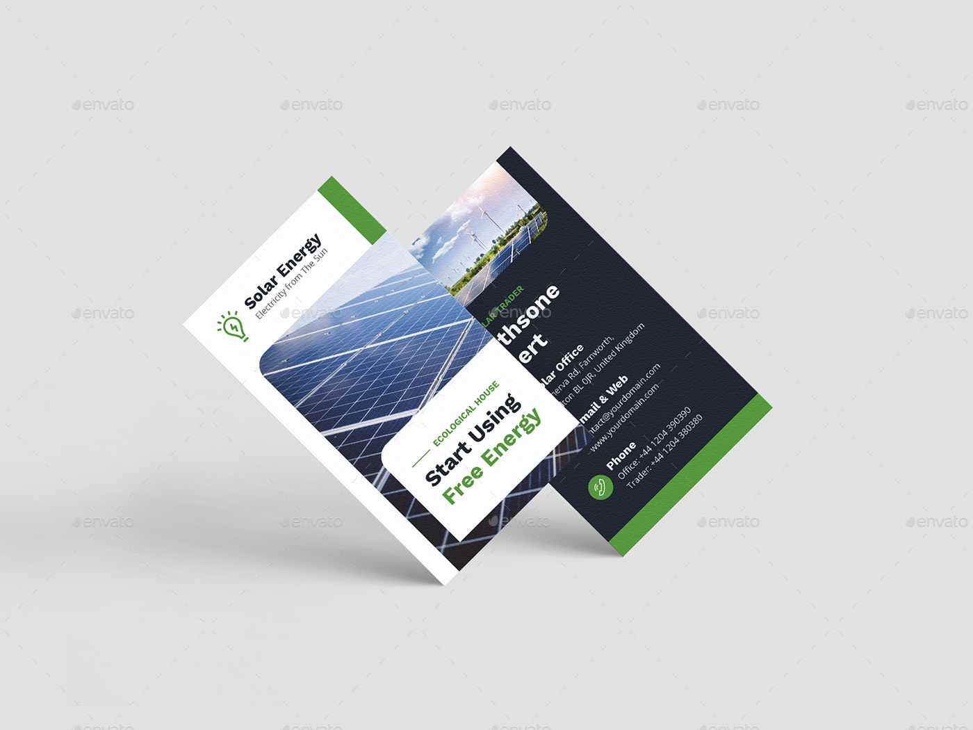 Solar Energy Business Card Template, Print Templates | GraphicRiver