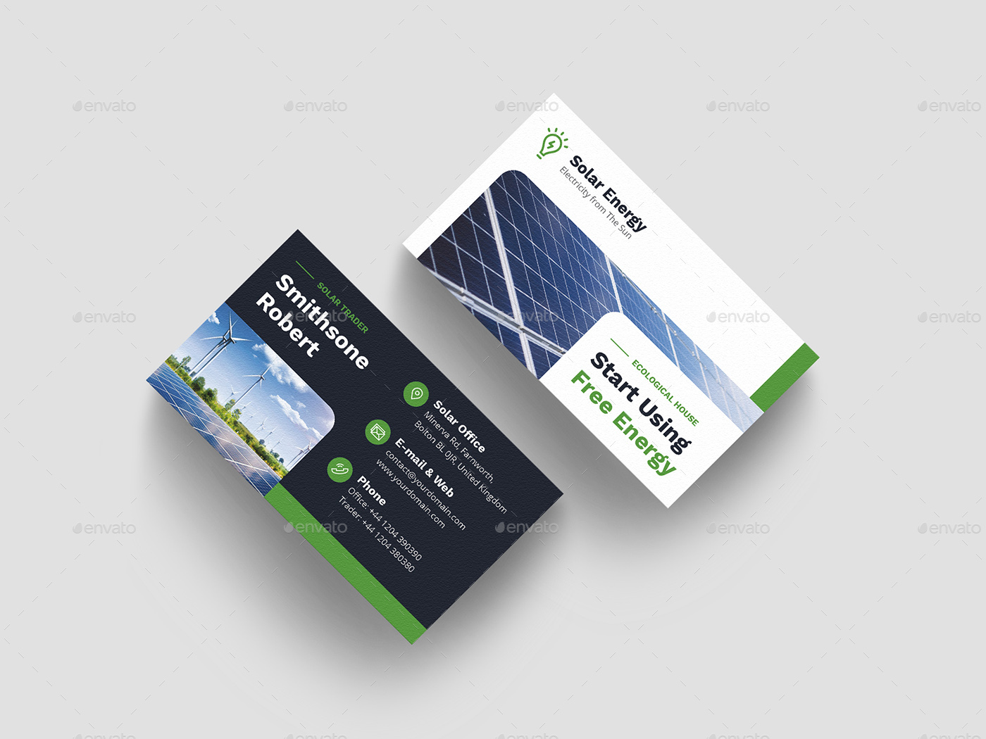 Solar Energy Business Card Template, Print Templates | GraphicRiver