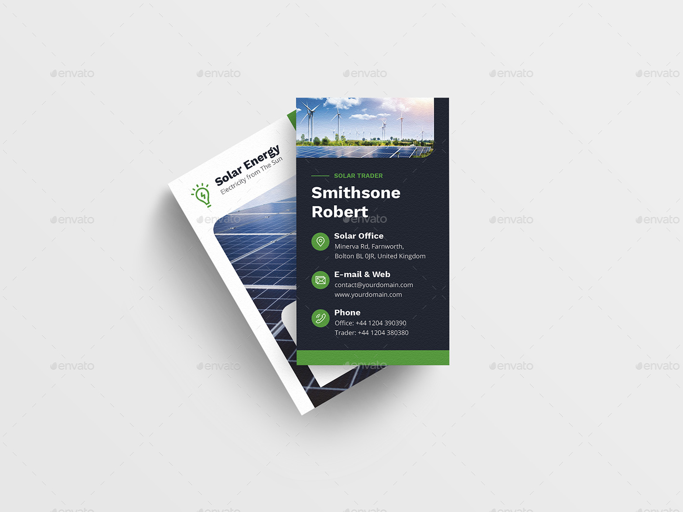Solar Energy Business Card Template, Print Templates | GraphicRiver