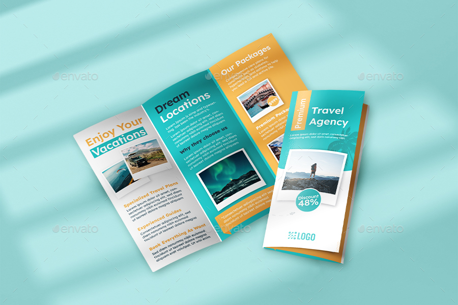 Tour and Travel Agency Trifold Brochure, Print Templates | GraphicRiver