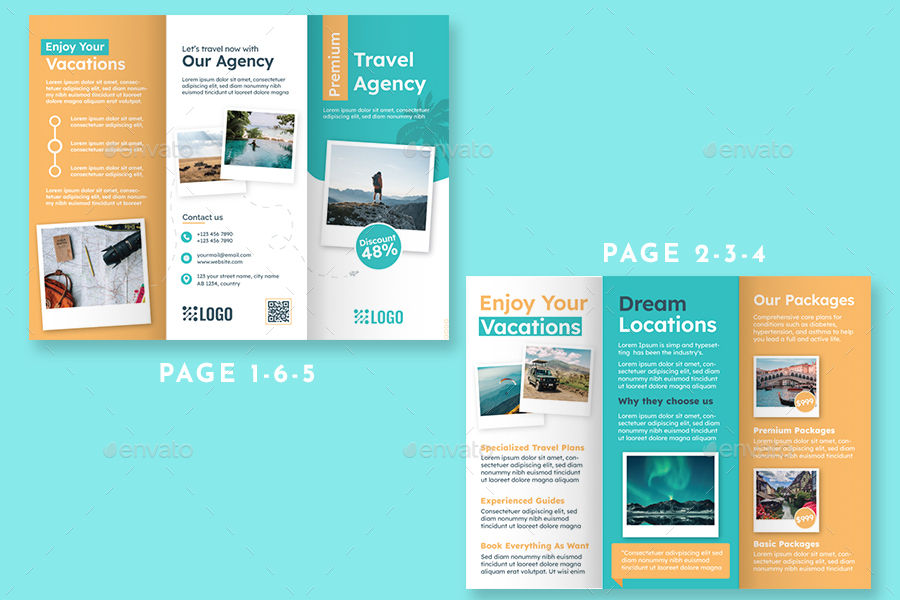 Tour and Travel Agency Trifold Brochure, Print Templates | GraphicRiver