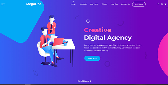 MegaOne - One Page Parallax by themesindustry | ThemeForest