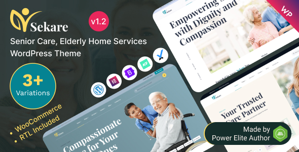 Sekare - Senior Care & Elderly Home Services Elementor WordPress Theme by EnvyTheme