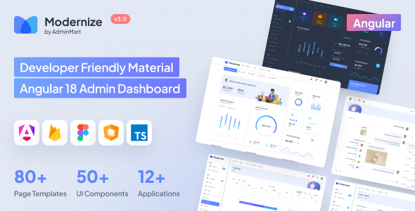 Modernize Angular 18 Admin Dashboard by adminmart | ThemeForest