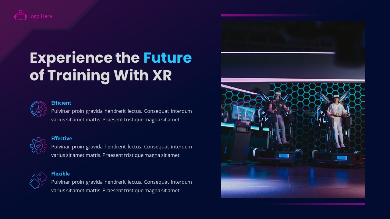 Zenvr - XR Simulation Training PowerPoint Template, Presentation Templates