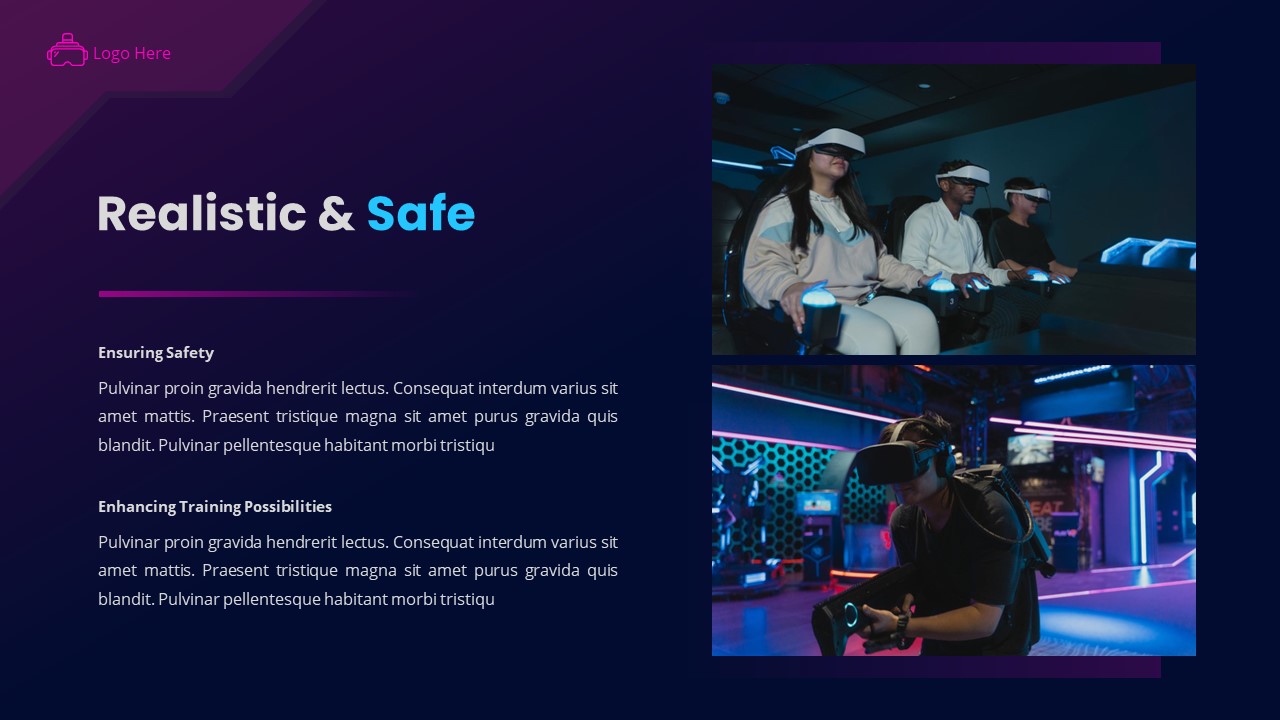 Zenvr - XR Simulation Training PowerPoint Template, Presentation Templates