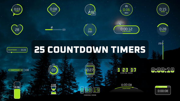 Countdown Timers with Progress Bar, After Effects Project Files | VideoHive