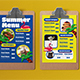 Colourful Retro Summer Food Menu, Print Templates | GraphicRiver