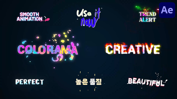 Juicy Colorful Titles for After Effects, After Effects Project Files