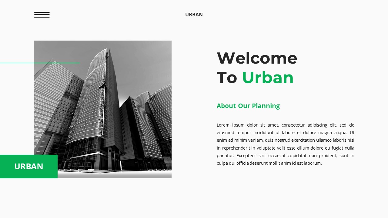 Urban - Urban Planning Google Slide Templates, Presentation Templates
