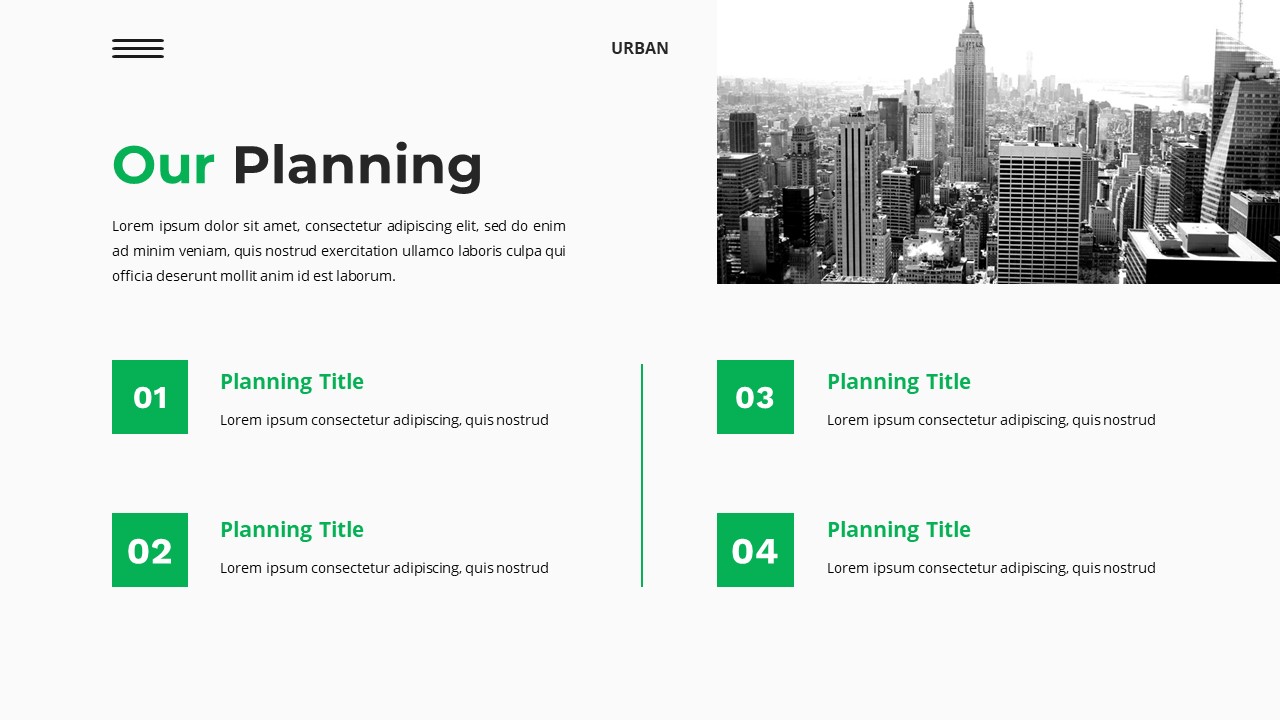 Urban - Urban Planning Google Slide Templates, Presentation Templates