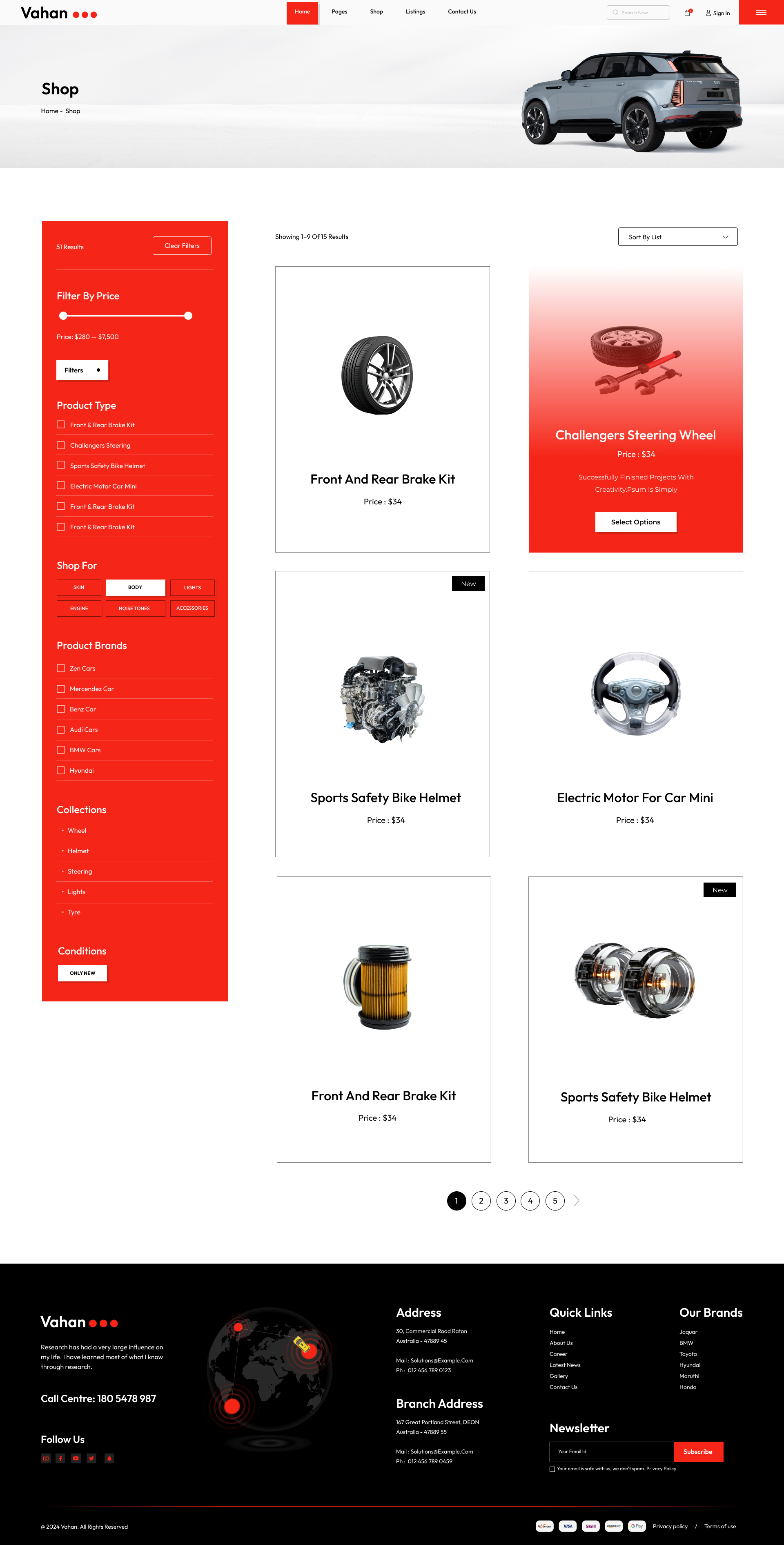 Vahan - Car Dealer, Rental & Listing Figma Template by BuddhaThemes