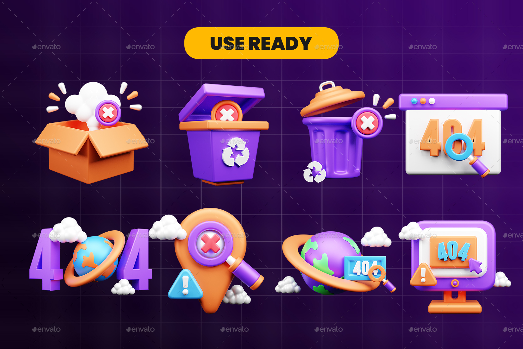 Empty State 3d Illustration Icon Pack, Graphics | GraphicRiver