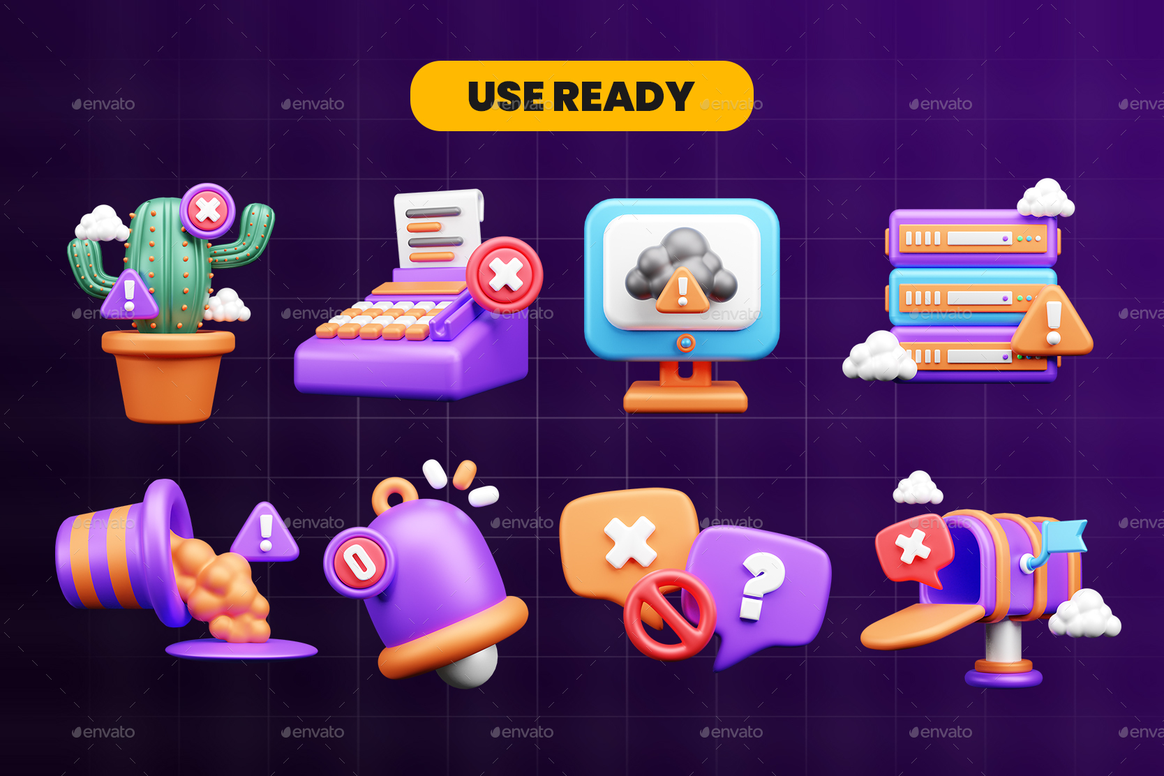 Empty State 3d Illustration Icon Pack, Graphics | GraphicRiver