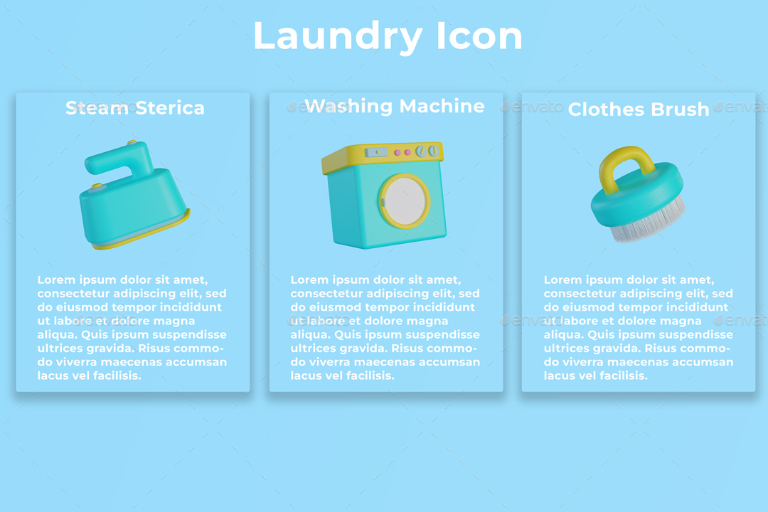 3D Laundry Icon, Graphics | GraphicRiver