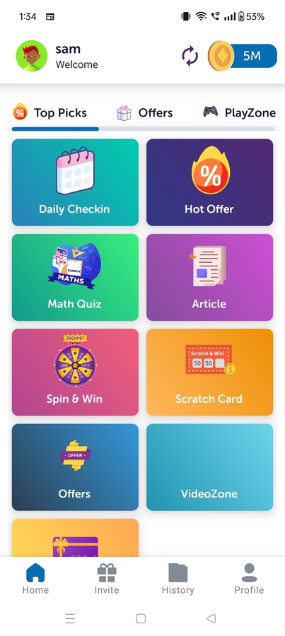 Reward App Lucky Spin + Offerwall + Html Game by Techsumer | CodeCanyon