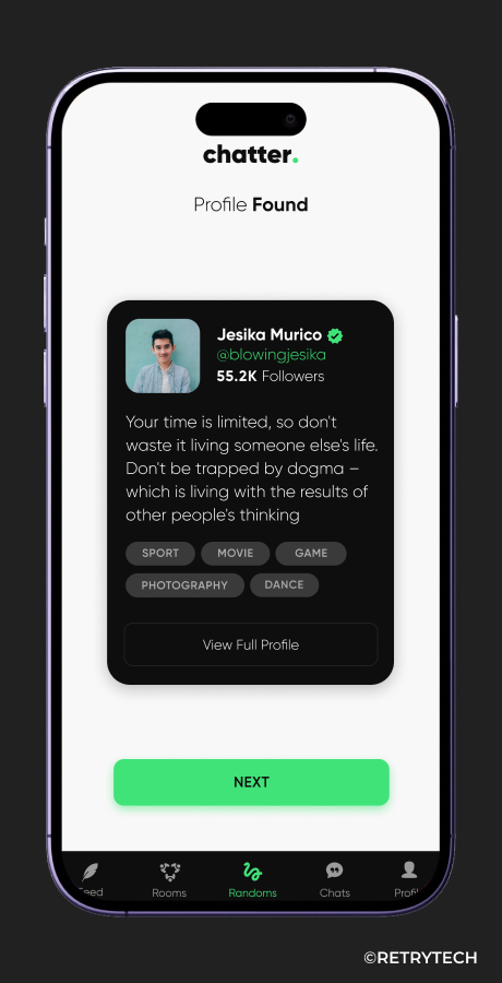 Chatter : Ultimate Social Media with Chat Rooms, Posts, Stories, Audio ...