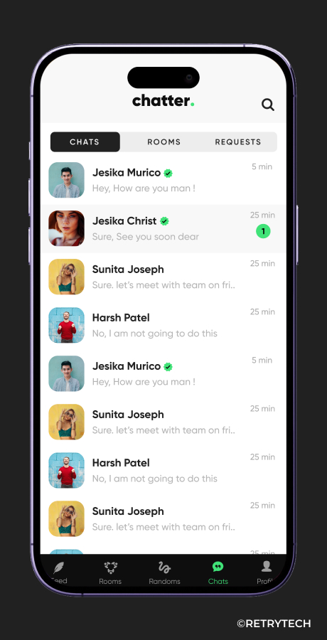 Chatter : Ultimate Social Media with Chat Rooms, Posts, Stories, Audio ...