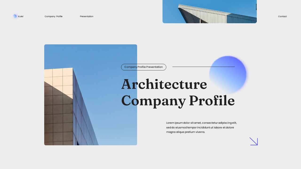White Blue Minimalist Modern Architecture Company Profile Presentation ...