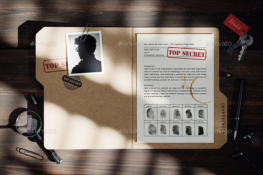 Paper Kraft Secret Folder Mockup, Graphics | GraphicRiver