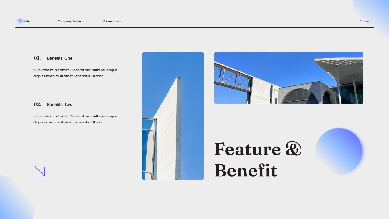 White Blue Minimalist Modern Architecture Company Profile Presentation ...