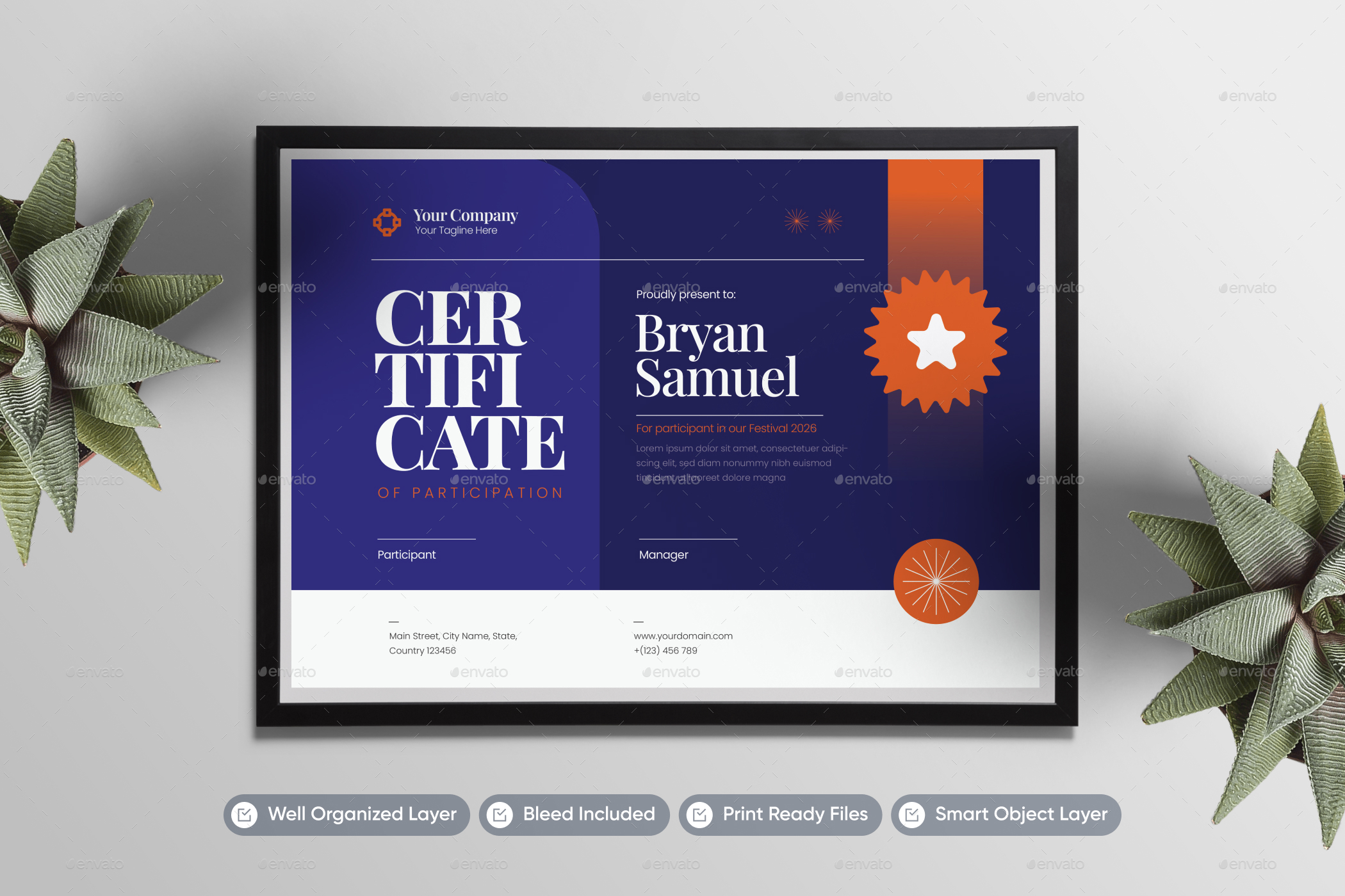 Vibrant Blue Certificate, Print Templates | GraphicRiver