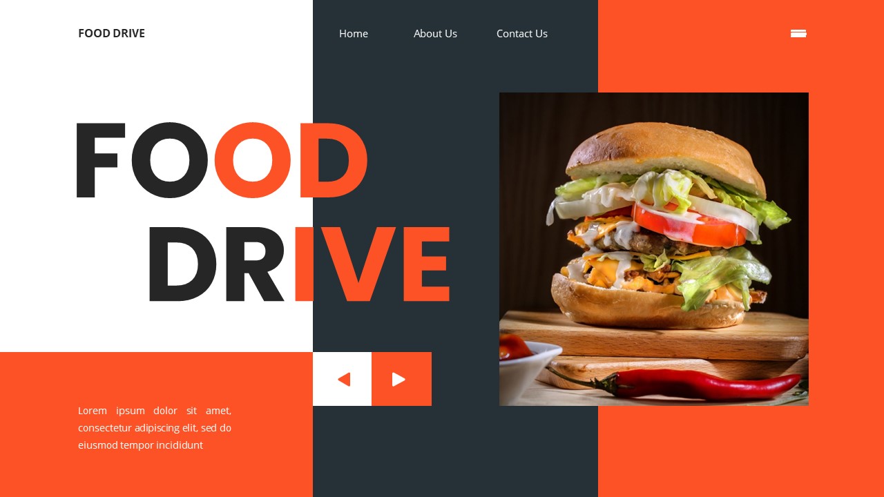 Food Drive - Food Google Slide Templates, Presentation Templates ...